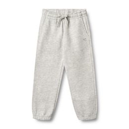 Jogginghose Wheat "Wheat Sweatpants Cruz", M&auml;dchen, Gr. 128, Normalgr&ouml;&szlig;en, light grau melange, 97% Baumwolle (Bio), 3% Viskose, unifarben, normal, Hosen Jogginghose