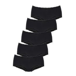 VIVANCE BY LASCANA Panty schwarz Gr. 32/34 f&uuml;r Damen. Mit Schleife. K&ouml;rpernah. Nachhaltig.