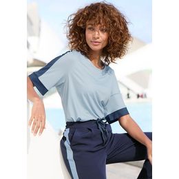 Vivance Kurzarmshirt mehrfarbig Gr. 32/34 f&uuml;r Damen. Mit Rundhals. Figurumspielend