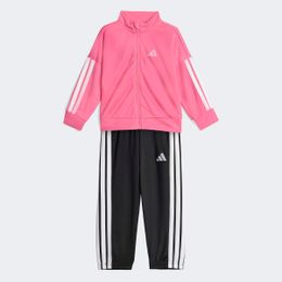 Trainingsanzug adidas Sportswear "I 3S TR TS 205", M&auml;dchen, Gr. 98, pink fusion, wei&szlig;, wei&szlig;, Obermaterial: 100% Polyester, Sportanz&uuml;ge Trainingsanzug