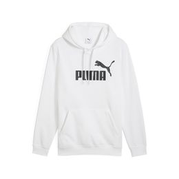 Hoodie Puma "Essentials No. 1 Logo Hoodie Herren", Herren, Gr. S, wei&szlig;, Obermaterial: 66% Baumwolle, 34% Polyester; Kapuzenfutter: 100% Baumwolle; Rippe: 3% Elasthan, 97% Baumwolle, normal, Sweatshirts Hoodie