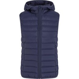 Steppweste Urban Classics "Urban Classics Ladies Ultra Light Puffer Vest", Damen, Gr. S, navy, 100% Polyester, Westen Steppweste