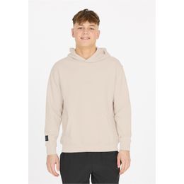 Kapuzensweatshirt LES'ARCS "Sokewna", Jungen, Gr. 152, wei&szlig;, 82% Baumwolle, 18% Polyester, unifarben, normal, ohne Ausschnitt, Sweatshirts, mit atmungsaktiver Eigenschaft