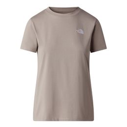 T-Shirt The North Face "W EVOLUTION SIMPLE DOME SLM SHORT SLEEVE", Damen, Gr. XXL, stone slab, Obermaterial: 100% Baumwolle, Shirts T-Shirt, sportliche Passform, Kurzarm, f&uuml;r Sport und Outdoor, aus Baumwolle