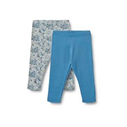 Leggings Wheat "Wheat 2 Leggings Jules", M&auml;dchen, Gr. 62, blau summer flowers, 100% Baumwolle, unifarben, normal, Hosen Leggings