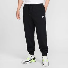Sporthose Nike Sportswear "Nike Club Men's Joggers", Damen, Gr. L, N-Gr, schwarz-wei&szlig; (schwarz, schwarz, wei&szlig;), Obermaterial: 80% Baumwolle, 20% Polyester, Hosen Sporthose, aus angerautem Fleece, mit elastischem Bund und Kordelzug