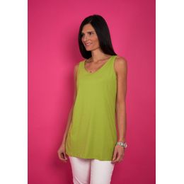Longtop Seidel Moden, Damen, Gr. 38, gr&uuml;n (hellgr&uuml;n,70), Jersey, Obermaterial: 95% Viskose, 5% Elasthan, unifarben, l&auml;ssig geschnitten Po-bedeckend, tiefer Rundhals, Tops, mit Viskose und Stretch - MADE IN GERMANY