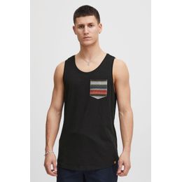 Tanktop Blend "BHElei", Herren, Gr. S, schwarz, Web, 100% Baumwolle, gemustert, regular fit normal, Rundhals, Tops Tanktop, L&auml;ssiges Tanktop mit Rundhalssauschnitt