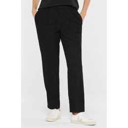 Cordhose SENSES.THE LABEL, Damen, Gr. XXL, Normalgr&ouml;&szlig;en, schwarz, Cord, Material: 100% Polyester, unifarben, relaxed fit lang, Hosen Cordhose, mit Elastikbund