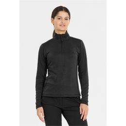 Fleeceshirt WHISTLER "Senju", Damen, Gr. 48, schwarz, 92% Polyester, 8% Elasthan, Jacquardmuster, unifarben, normal, ohne Ausschnitt, Shirts, in atmungsaktiver Qualit&auml;t