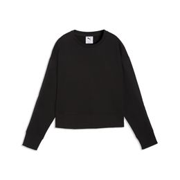 Sweatshirt Puma "HER Relaxed Sweatshirt Damen", Damen, Gr. S, schwarz, Obermaterial: 32% Polyester, 68% Baumwolle. Rippe: 97% Baumwolle, 3% Elasthan, relaxed fit, Rundhals, Sweatshirts Sweatshirt