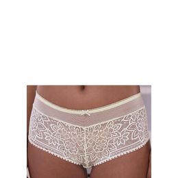 Panty Lascana, Damen, Gr. 44/46, gr&uuml;n (hellmint), Spitze, Obermaterial: 89% Polyamid, 11% Elasthan, Unterhosen Panty, aus blumiger Jacquardspitze mit h&uuml;bschem Accessoire