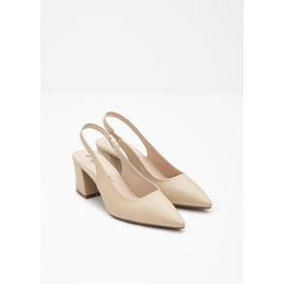 bonprix Slingpumps mit Blockabsatz, beige