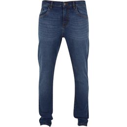 Bequeme Jeans Urban Classics "Urban Classics Herren Slim Tapered Jeans", Herren, Gr. 38, Normalgr&ouml;&szlig;en, new dunkelblau washed, 99% Baumwolle, 1% Elasthan, unifarben, Jeans