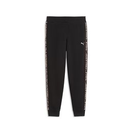 Sporthose Puma "Essentials Graphics Animal Hose Damen", Damen, Gr. S, Normalgr&ouml;&szlig;en, schwarz, Obermaterial: 68% Baumwolle, 32% Polyester. Taschenfutter: 100% Baumwolle. Seitenpartie: 100% Polyester. Unterer Saum: 3% Elasthan, 97% Baumwolle, unifarben, comfort fit, Hosen Sporthose