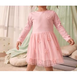 Tchibo - Kinder-Jerseykleid mit Pailletten - M&auml;dchen - Gr. 110/116 - hellrosa