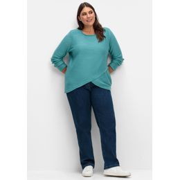 sheego Gro&szlig;e Gr&ouml;&szlig;en 5-Pocket-Jeans mit Stretch-Anteil, blue-stone-washed, Gr&ouml;&szlig;e 80 - Damen