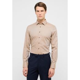 Langarmhemd Eterna "SLIM FIT", Herren, Gr. 39, Normalgr&ouml;&szlig;en, braun, 100% Baumwolle, schmal, Manschette, Hemden, NON IRON (b&uuml;gelfrei)