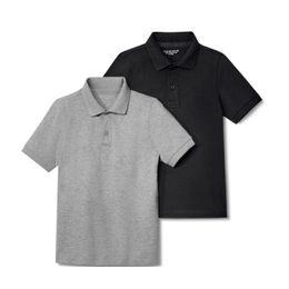 Tchibo - 2 Kinder-Poloshirts aus Baumwoll-Piqu&eacute; - Kinder - Gr. 134/140 - schwarz