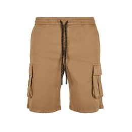 Stoffhose Urban Classics "Urban Classics Herren Drawstring Cargo Shorts", Herren, Gr. L, US-Gr&ouml;&szlig;en, schwarzsand, 98% Baumwolle, 2% Elasthan, unifarben, normal, Hosen Stoffhose
