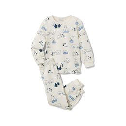 Tchibo - Kinder-Pyjama - Baby - Gr. 86/92 - creme/print