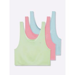 Speidel sheego Gro&szlig;e Gr&ouml;&szlig;en Bustier ohne Seitenn&auml;hte, gr&uuml;n + koralle + blau, Gr&ouml;&szlig;e 44/46 - Damen