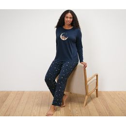 Tchibo - Pyjama - Damen - Gr. L - dunkelblau