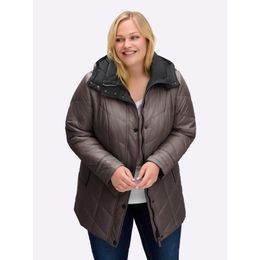 sheego Gro&szlig;e Gr&ouml;&szlig;en Steppjacke in Microfaser-Qualit&auml;t, pflegeleicht, taupe, Gr&ouml;&szlig;e 26 - Damen