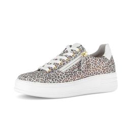 Sneaker Gabor "Sneaker low Materialmix Leder", Damen, Gr. 38, multicolour, Schuhe Sneaker