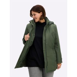 sheego Gro&szlig;e Gr&ouml;&szlig;en Steppjacke mit Weitenregulierung, khaki, Gr&ouml;&szlig;e 52 - Damen