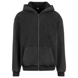 Kapuzenpullover Urban Classics "Urban Classics Vintage Heavy Zip Hoodie", Herren, Gr. XL, magnet, 70% Baumwolle, 30% Polyester, unifarben, Pullover Kapuzenpullover