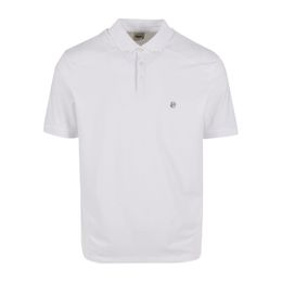 Poloshirt 883POLICE "883 Police NEPTUNES POLOS", Herren, Gr. L, wei&szlig;, 50% Baumwolle, 45% Modal, 5% Elasthan, bedruckt, normal, amerikanischer Ausschnitt, Shirts