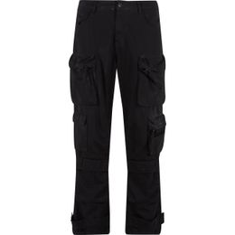 Cargohose Urban Classics "Urban Classics Multi Pocket Cargo Pants", Herren, Gr. 36, Normalgr&ouml;&szlig;en, schwarz, 100% Baumwolle, unifarben, normal, Hosen Cargohose