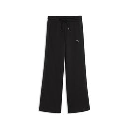 Sporthose Puma "HER High-Waist Wide-Leg Hose Damen", Damen, Gr. M, Normalgr&ouml;&szlig;en, schwarz, Obermaterial: 32% Polyester, 68% Baumwolle; Seitenpartie: 100% Nylon; Seitentasche &ndash; Oben: 100% Baumwolle, unifarben, comfort fit, Hosen Sporthose