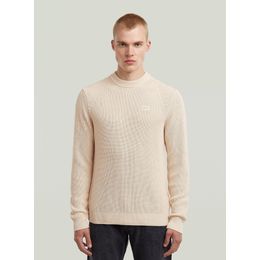 G-Star Raw Longpullover G-STAR "Pullover", Herren, Gr. L, wei&szlig;bait, Obermaterial: 100% Baumwolle, Pullover Longpullover