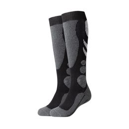 Kniestr&uuml;mpfe Camano "Kniestr&uuml;mpfe 2er Pack", Damen, Gr. 43-46, schwarz, 47% Polyester, 31% Polyacryl, 12% Polyamid, 9% Wolle, 1% Elasthan, Colorblocking, Socken Kniestr&uuml;mpfe
