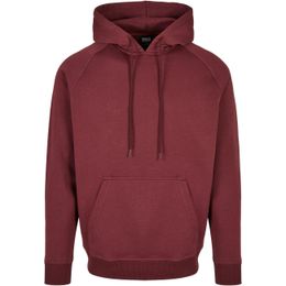 Sweatshirt Urban Classics "Urban Classics Herren Blank Hoody", Herren, Gr. L, cherry, 65% Baumwolle, 35% Polyester, unifarben, Sweatshirts Sweatshirt