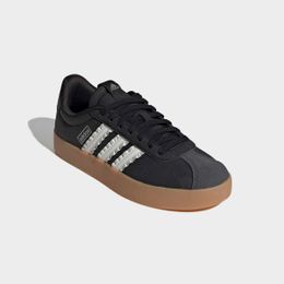 Sneaker adidas Sportswear "VL COURT 3.0", Herren, Gr. 42, core schwarz, core wei&szlig;, cyber metallic, Leder, Textil, Schuhe Sneaker
