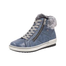 Sneaker Remonte "Remonte Sneaker Leder/Textil", Damen, Gr. 37, blau (blau, grau), Leder, Textil, Schuhe Sneaker