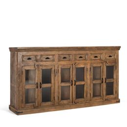 Pharao24.de Anrichte Sideboard im Landhausstil mit Glast&uuml;ren