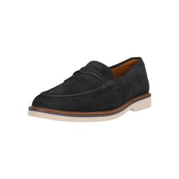 Slipper Clarks "Atticus", Herren, Gr. 47, dunkelblau, Leder, Schuhe Slipper, in eleganter und atmungsaktiver Konstruktion