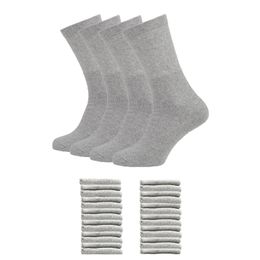 Socken ALBERT SCH&Auml;FER, Damen, Gr. 39, grau, 63% Baumwolle, 34% Polyester, 3% Elasthan, Socken Socken, 30er-Pack mit Atmungsaktivit&auml;t