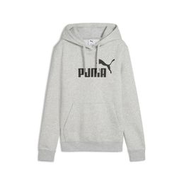 Hoodie Puma "ESS No. 1 Logo Hoodie Damen", Damen, Gr. L, light gray heather, Obermaterial: 66% Baumwolle, 34% Polyester; Kapuzenfutter: 100% Baumwolle; Rippe: 3% Elasthan, 97% Baumwolle, normal, Sweatshirts Hoodie