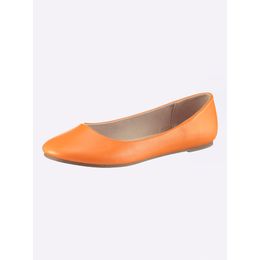 Ballerina Casual Looks, Damen, Gr. 39, orange, Lederimitat, Schuhe Ballerina