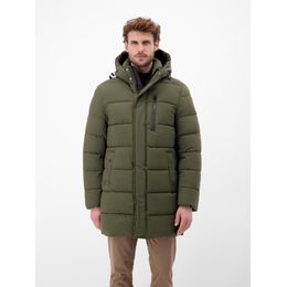 Steppjacke Lerros, Herren, Gr. M, original olive, Web, Obermaterial: 100% Polyester, unifarben, normal ca. Mitte Oberschenkel, Rundhals, Jacken Steppjacke, Winterjacke mit Kapuze und Kordelzug