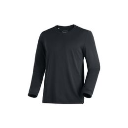 Langarmshirt Maier Sports "MS FAV Long Tee M", Herren, Gr. M, schwarz, 100% Polyester, Rundhals, Shirts Langarmshirt, atmungsaktives Herren Shirt langarm, Regular Fit