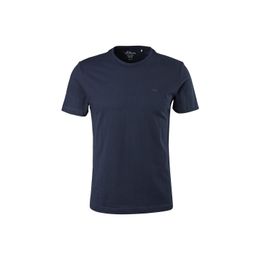 T-Shirt s.Oliver "T-Shirt Basic T-Shirt 1er Pack", Herren, Gr. M, blau (dunkelblau), Obermaterial: 100% Baumwolle CO., Shirts T-Shirt