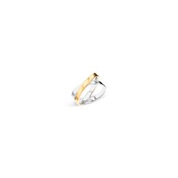 Fingerring Calvin Klein "ELLIPTICAL" Gr. 56, edelstahlfarben, gelbgoldfarben, Fingerringe, Damen, 56, Edelstahl, Fingerring