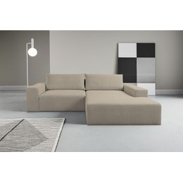 Ecksofa WERK2 "Rio, elegant & bequem, Breite 262 cm, L-Form", beige, B:262cm H:83cm T:188cm, 100% Polyester, Sofas, Ecksofa, Puristisches Design mit maximalem Komfort