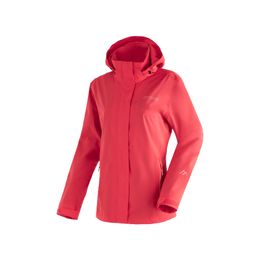 Regenjacke Maier Sports "Metor rec W", Damen, Gr. 52, rot (hellrot), 100% Polyester, Jacken Regenjacke, Damen Jacke mit Kapuze, Windjacke wasserdicht atmungsaktiv, Reg. Fit